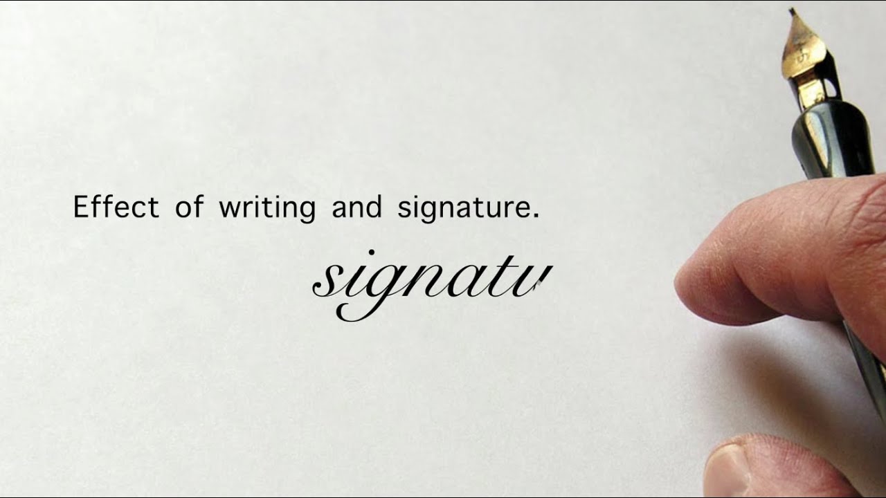 After Effects - Handwriting Signature Effect - YouTube