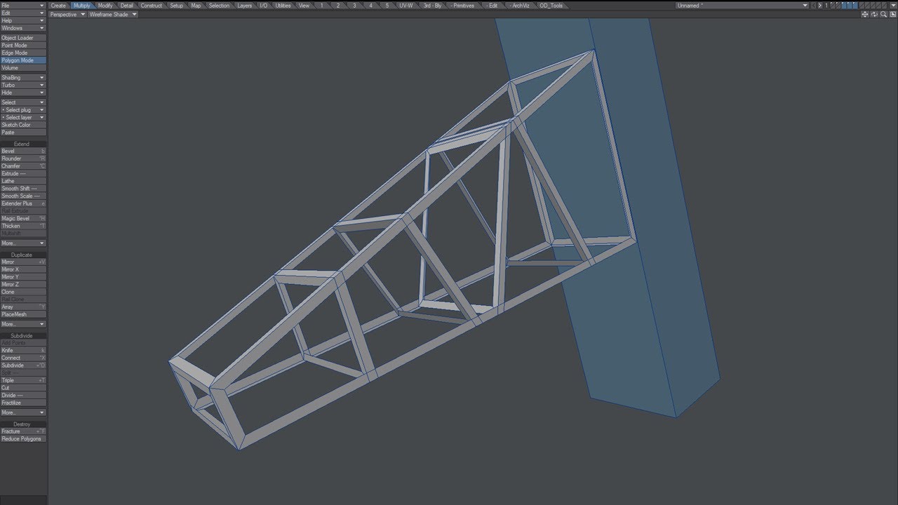 LightWave Model - Lattice Mast - Electric Pole - Truss #1 - YouTube
