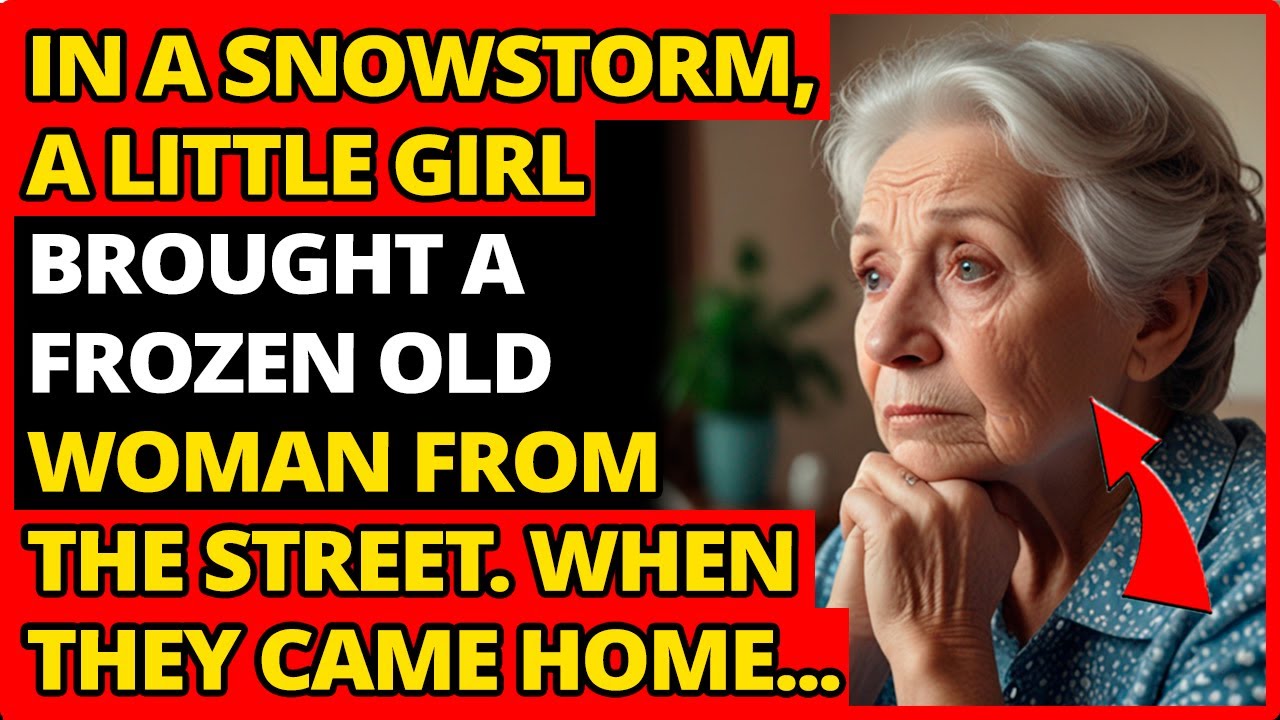 In A Snowstorm, A Little Girl Brought A Frozen Old Woman From The ...