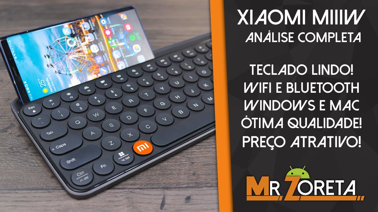 Eu Adorei esse Teclado Sem Fio da Xiaomi! Design Clean! Tem Bluetooth e ...