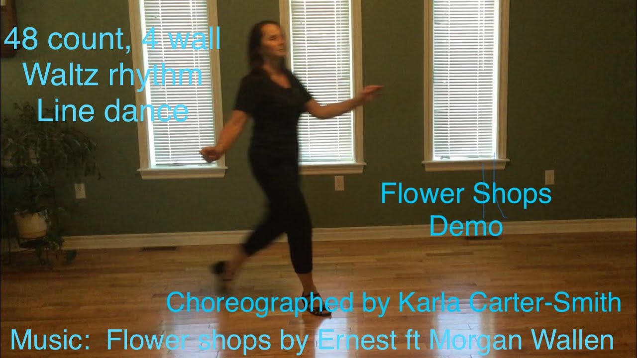 Flower Shops line dance demo, choreographed by Karla Carter-Smith - YouTube