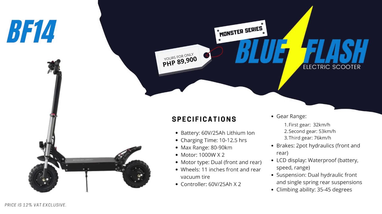 The Blue Flash Electric Scooters - YouTube