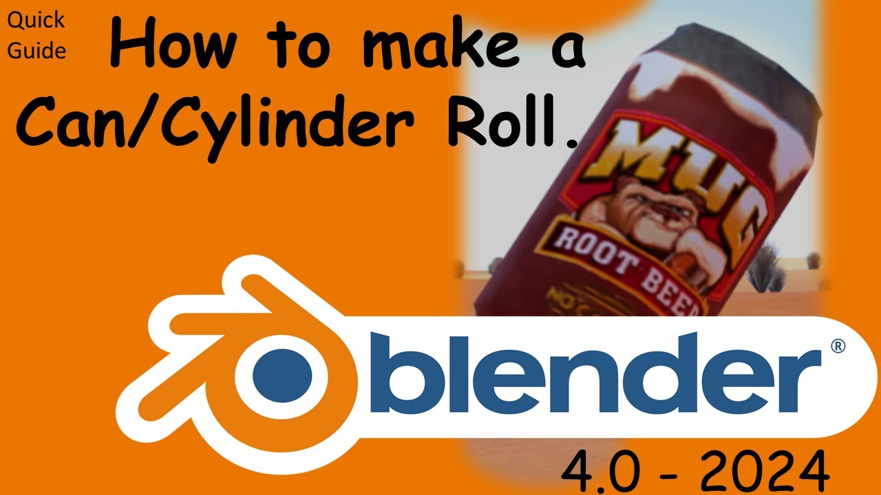 How to make a Can Roll in Blender - YouTube