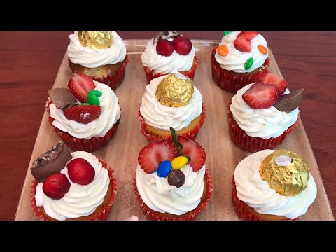 CUPCAKE TARİFİ/Karamel Dolgulu Yumuşak Kremalı Cupcake Tarifi
