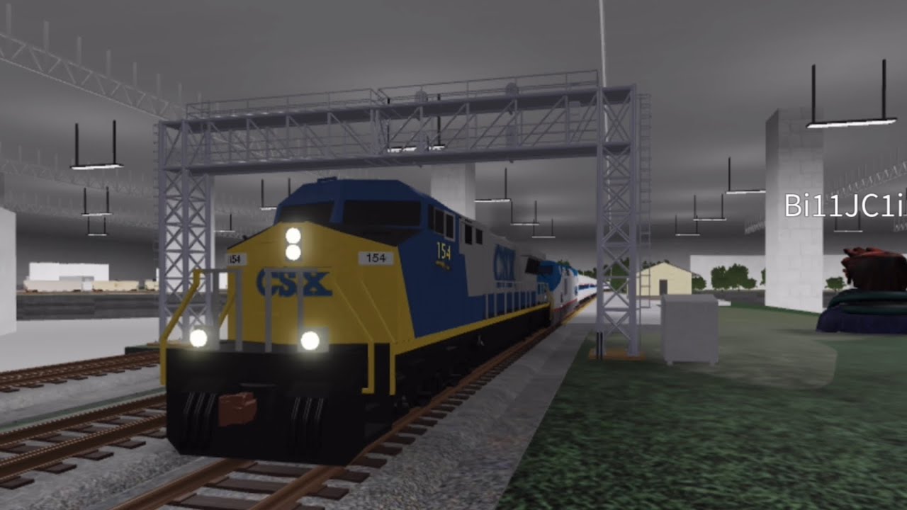 RO Scale Custom Train Shows: CSX helps Amtrak Passenger train - YouTube