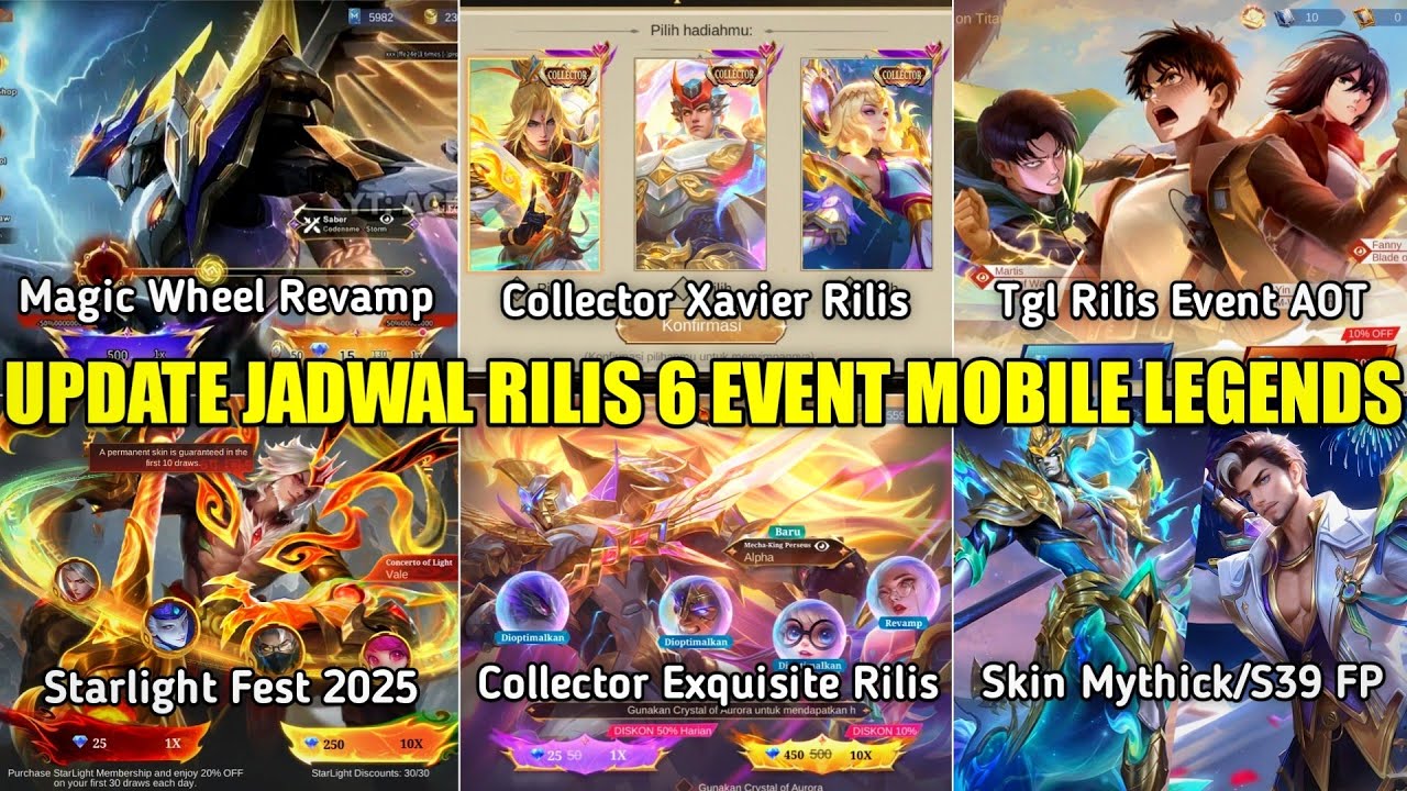 JADWAL RILIS 6 EVENT TERBARU MOBILE LEGENDS! COLLECTOR XAVIER ...