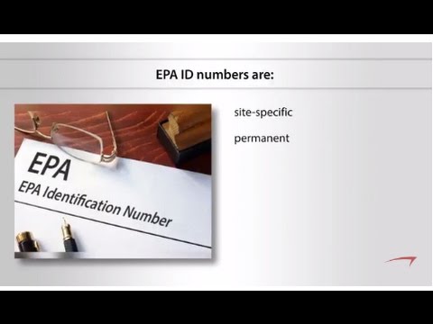 EPA Identification Number - YouTube