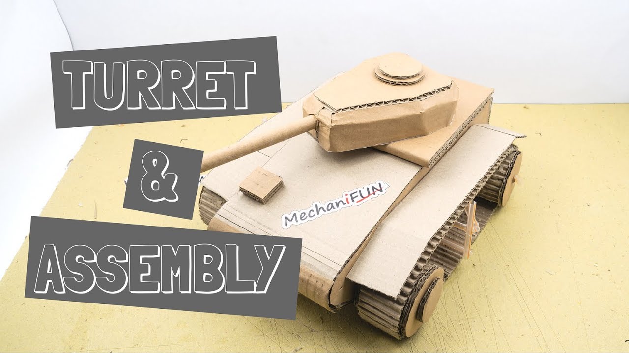 How to Make RC Cardboard Tank Part 2 of 3: Turret and Assembly - YouTube
