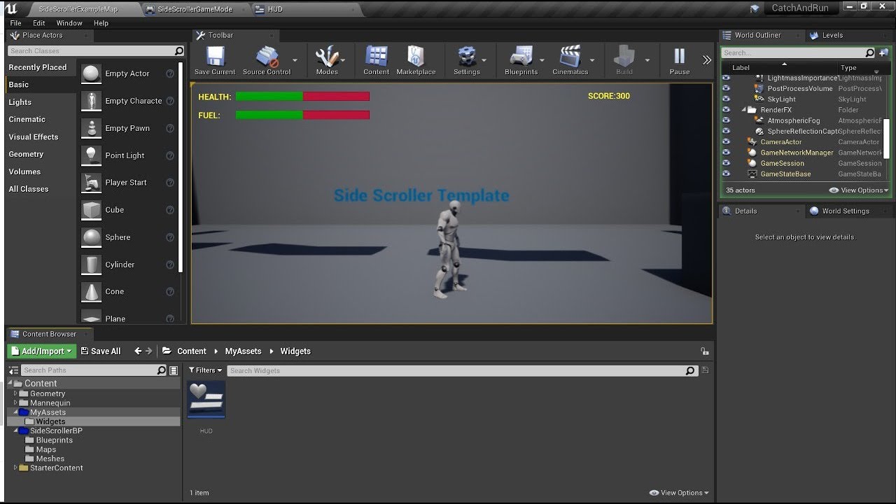 UNREAL - Side Scroller Game - 01 Game Mode e HUD (Notas de aula) - YouTube