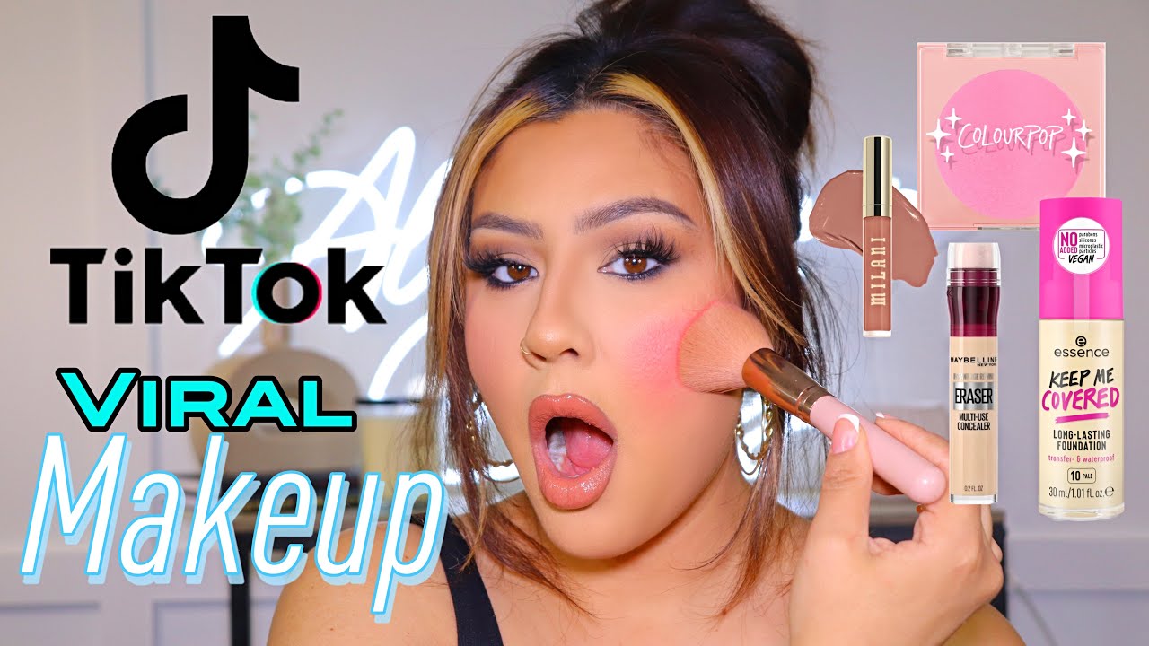 I TRIED A FULL FACE OF NEW AND VIRAL TIK TOK MAKEUP *ALMA RIVERA BEAUTY - YouTube