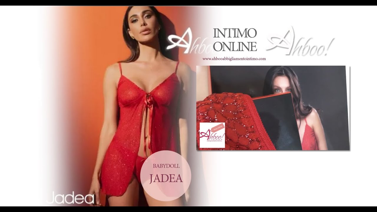 Babydoll intimo Jadea rosso in tulle glitter con brasiliana - YouTube
