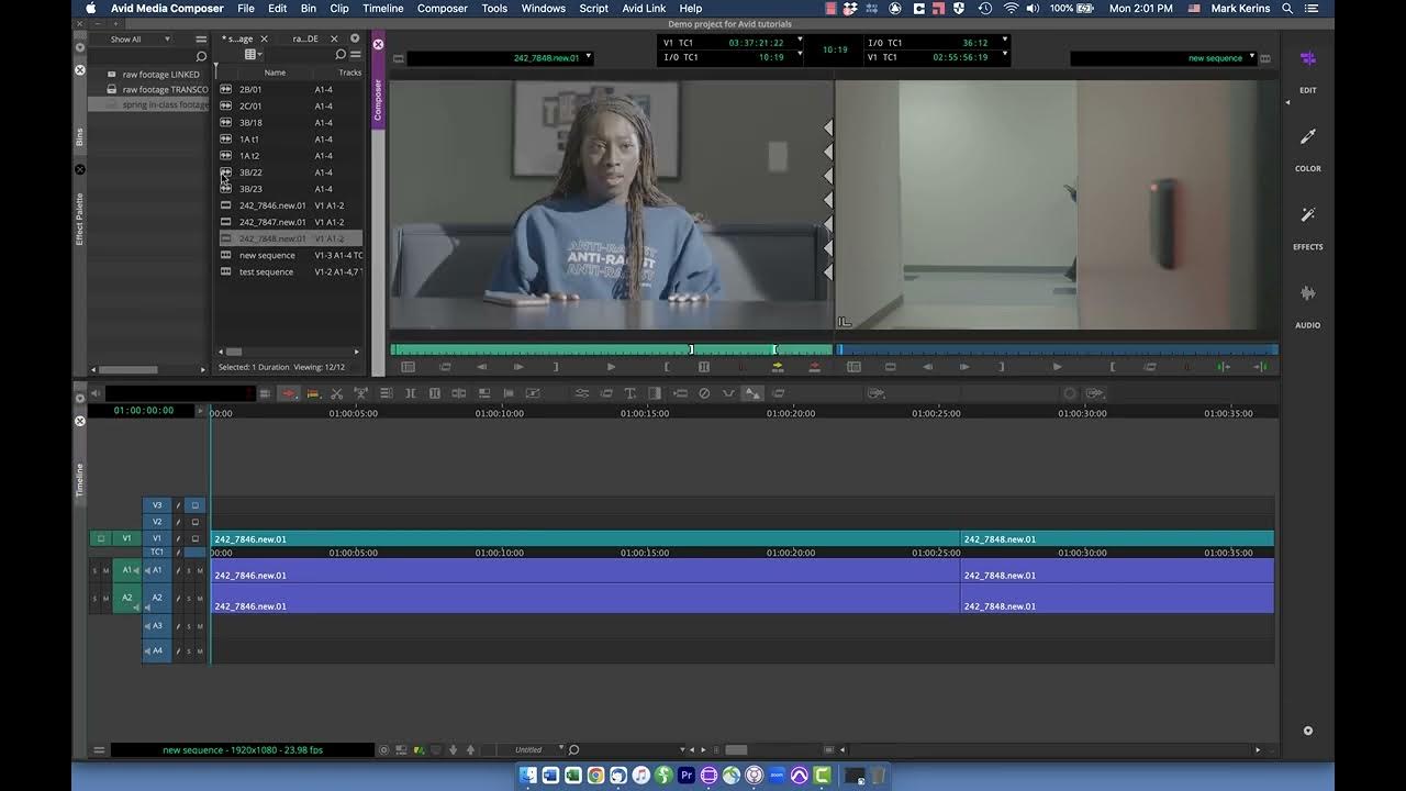 Avid quick tutorial: Toggle Source/Record in Timeline - YouTube