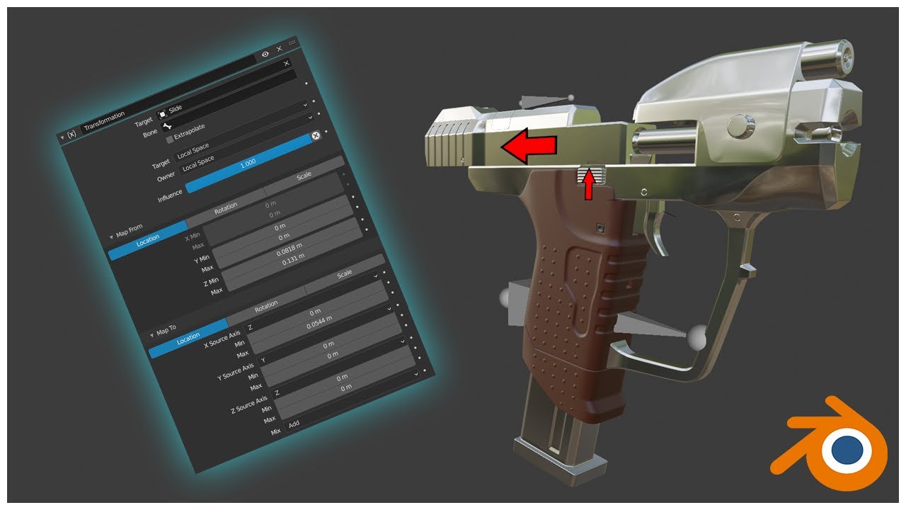 Blender - Slide & Locking Mechanism Constraints - YouTube
