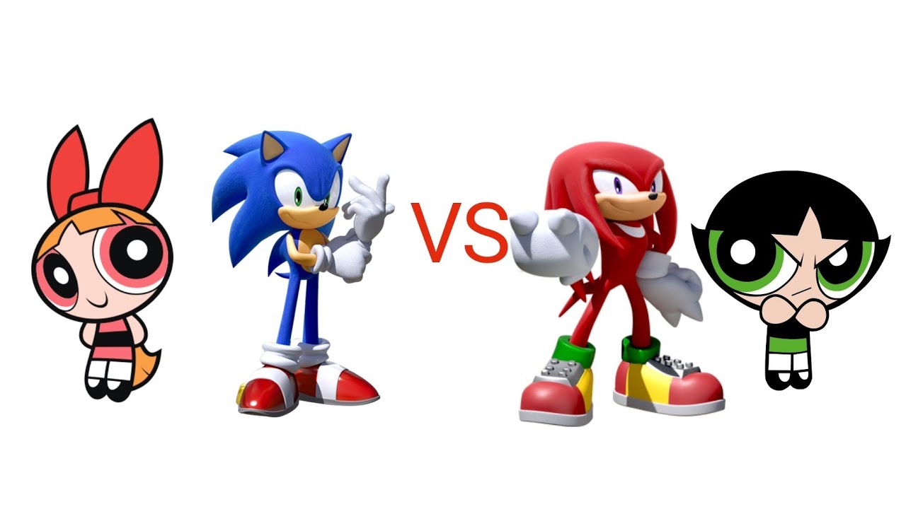 mugen sonic/blossom vs knuckles/buttercup - YouTube