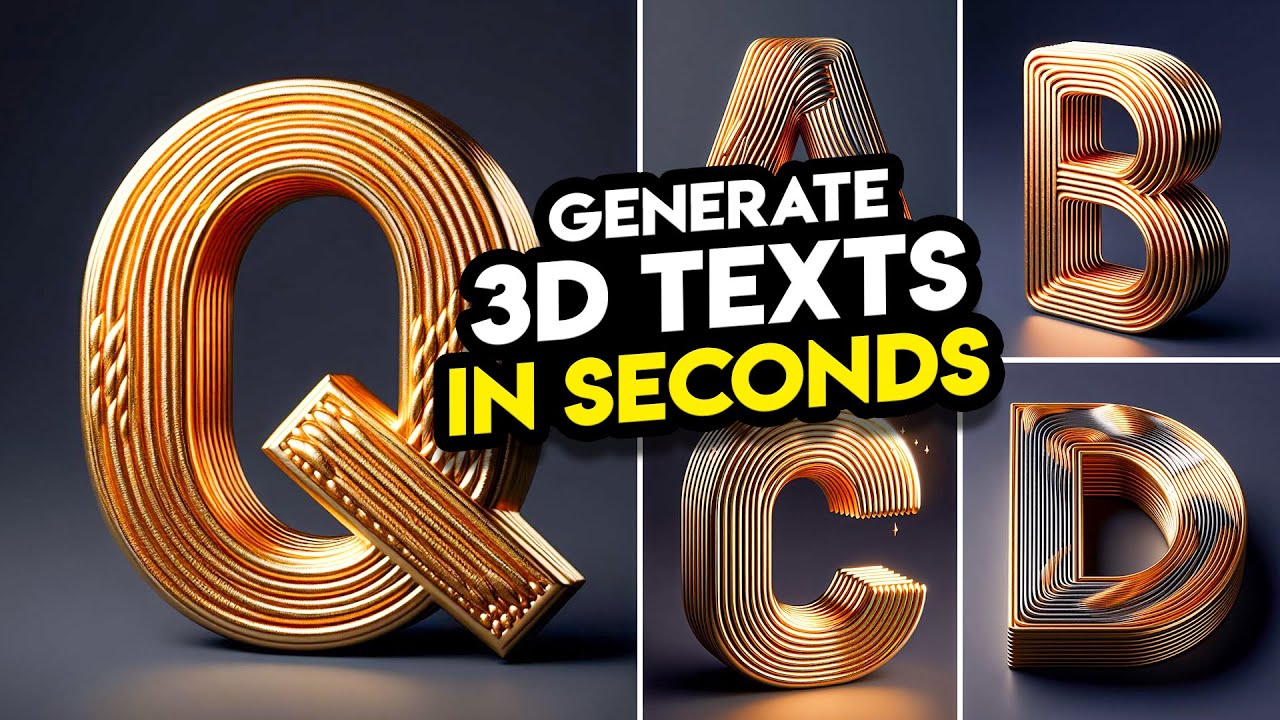 Generate 3D Typography in Seconds for FREE!! - YouTube