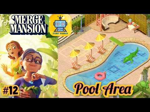 Merge Mansion Story : Pool Area #12 - YouTube