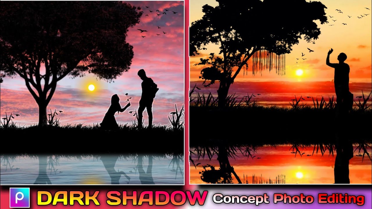 Picsart Dark Shadow Effect Photo Editing Tutorial | Silhouette Photo ...