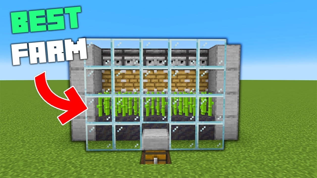 The FASTEST Sugarcane Farm in Minecraft - YouTube