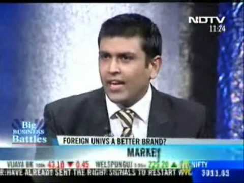 IIPM's Rohit Manchanda debates Indian MBA Education on NDTV Profit ...