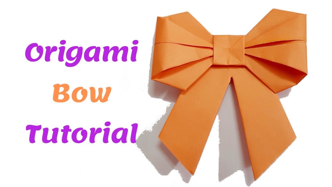 How To Make A Origami Bow How To Make A Bow With Paper Youtube