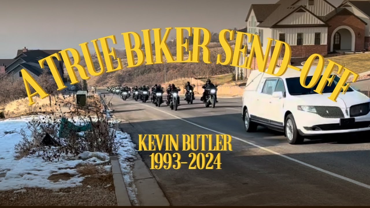 A True Biker Send-off | In honor of Kevin Butler 1993-2024 - YouTube