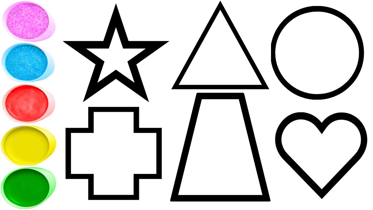 Shapes drawing for kids, Learn 2d shapes, colors for toddlers Preschool ...