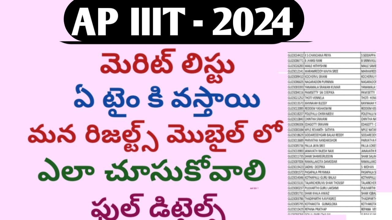 Rgukt results 2024|iiit results date 2024|iiit ap results 2024|iiit ...