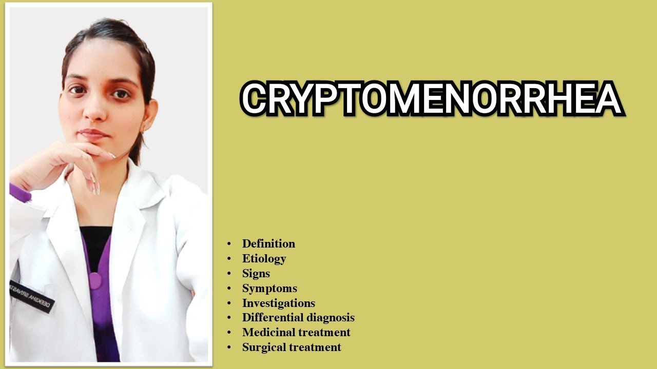 ||CRYPTOMENORRHEA- GYNECOLOGY||EXPLAINED WITH TEXTBOOK OF DC DUTTA ||Dr ...
