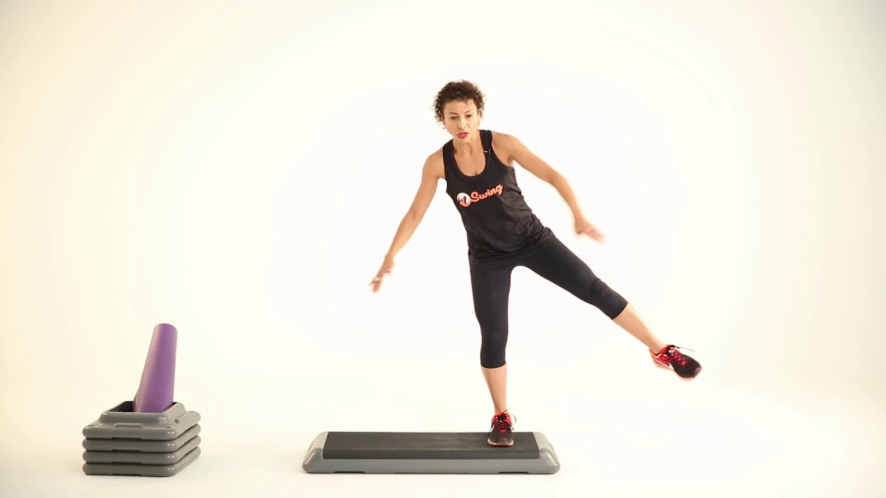 Muscle Conditioning step tap swing around sequence - YouTube