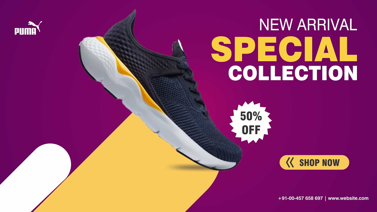 Modern Shoe Poster Design Corel Draw - YouTube