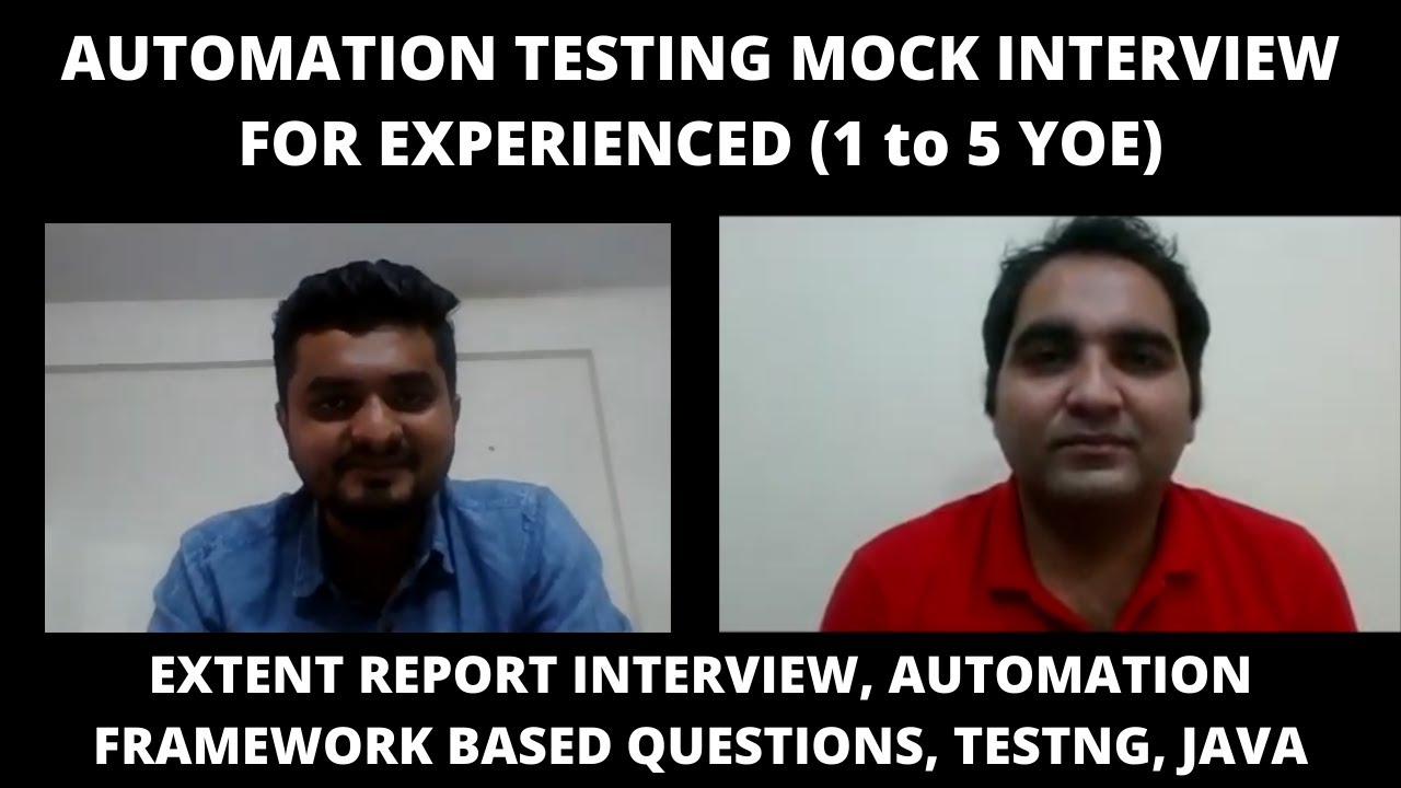 Automation Testing Mock Interview Automation Testing Interview Questions And Answers Youtube 9257