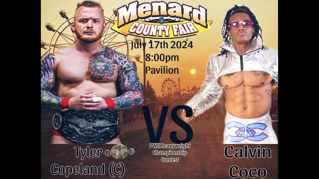 PWE - Menard Fair - Tyler Copeland vs. Calvin CoCo - July 17th, 2024 ...