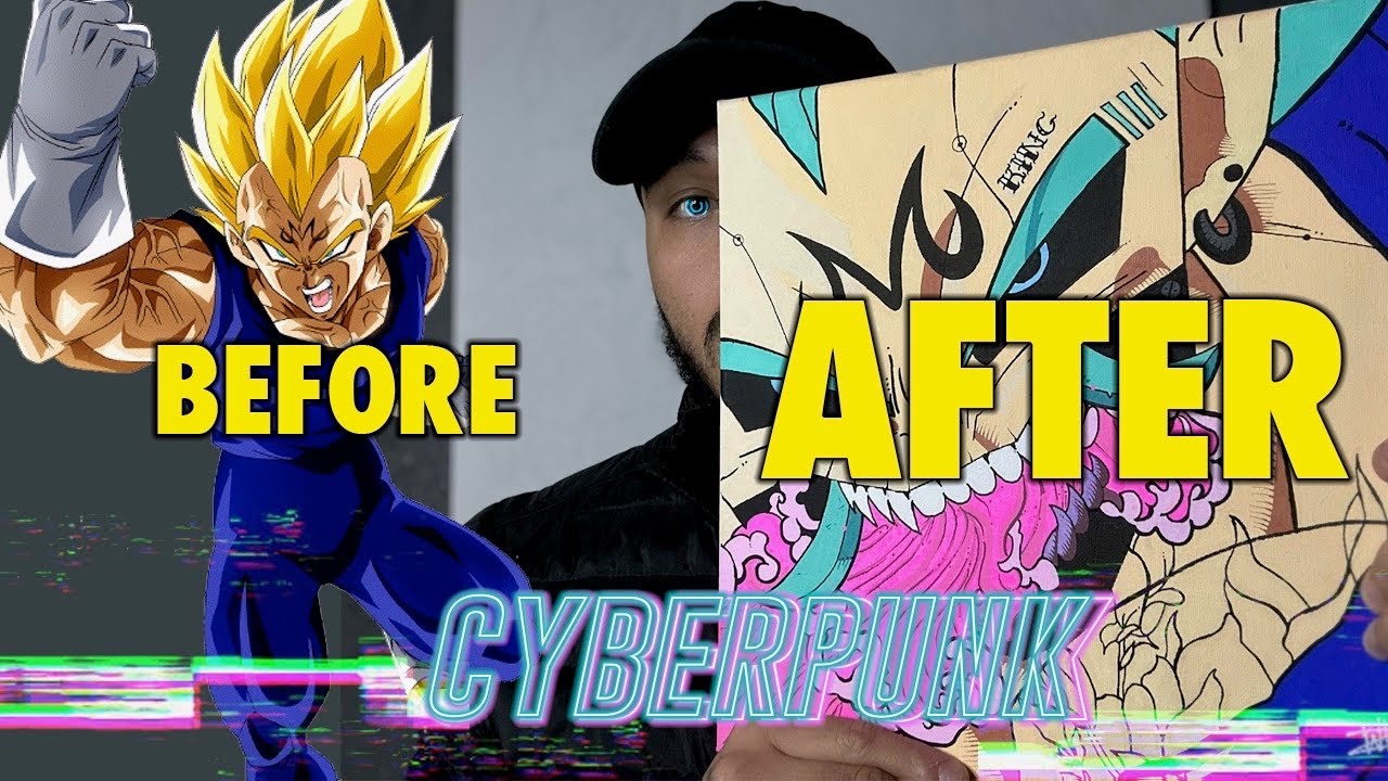 Drawing Vegeta The PRIDE of the CYBERPUNK KING - YouTube