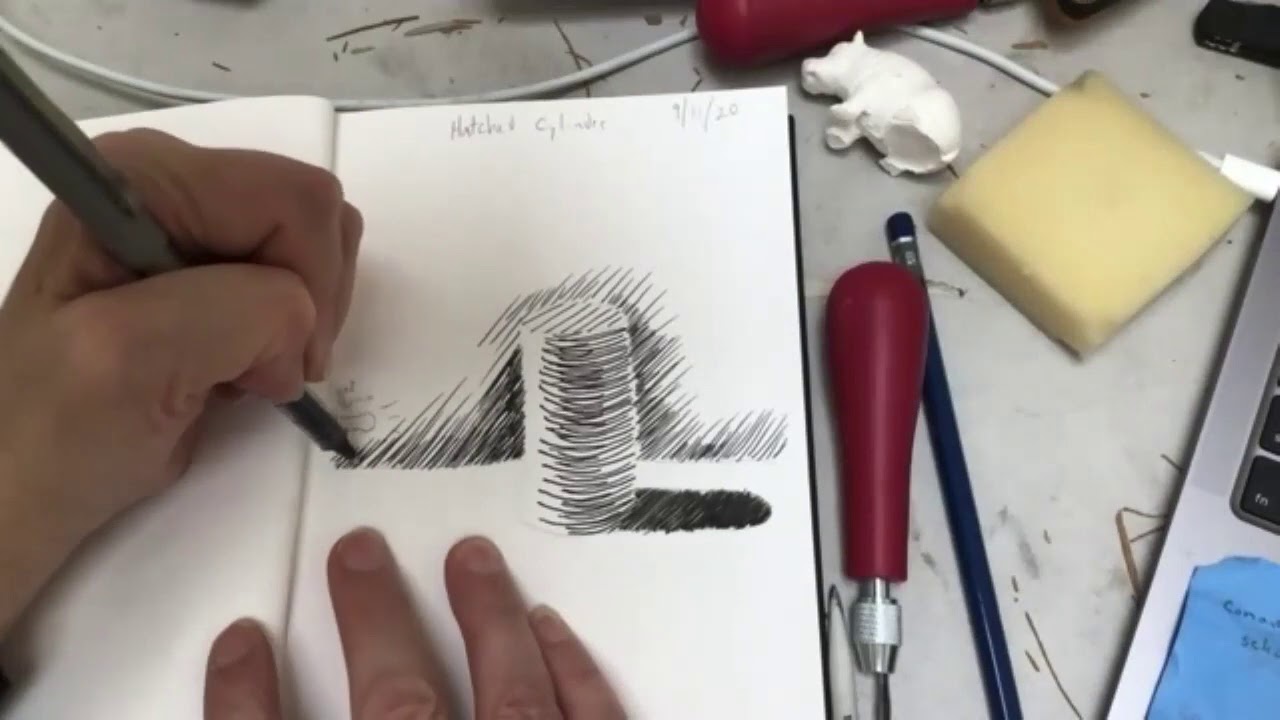 How to hatch a cylinder - YouTube