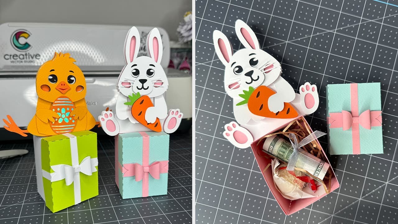 DIY Bunny Gift Box | SVG Template | Step-by-step Tutorial | Easter ...