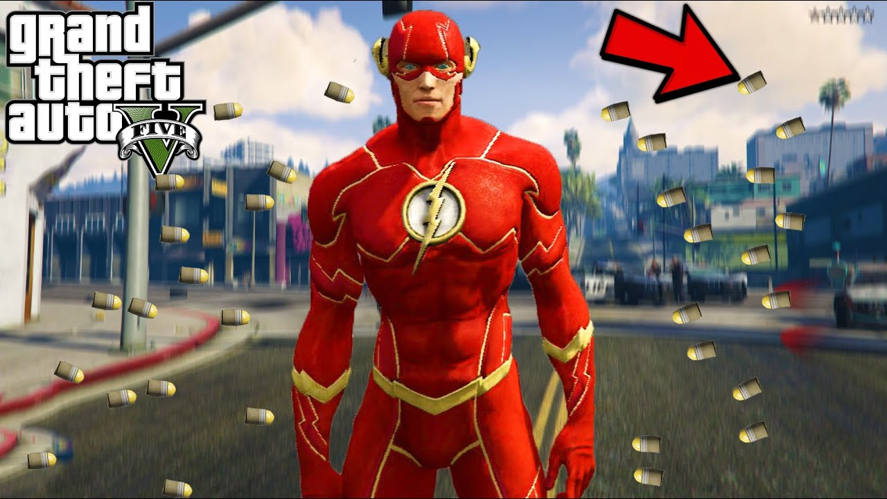 I'M DODGING BULLETS FOR THE FLASH IN GTA 5! | gta 5 mods - YouTube
