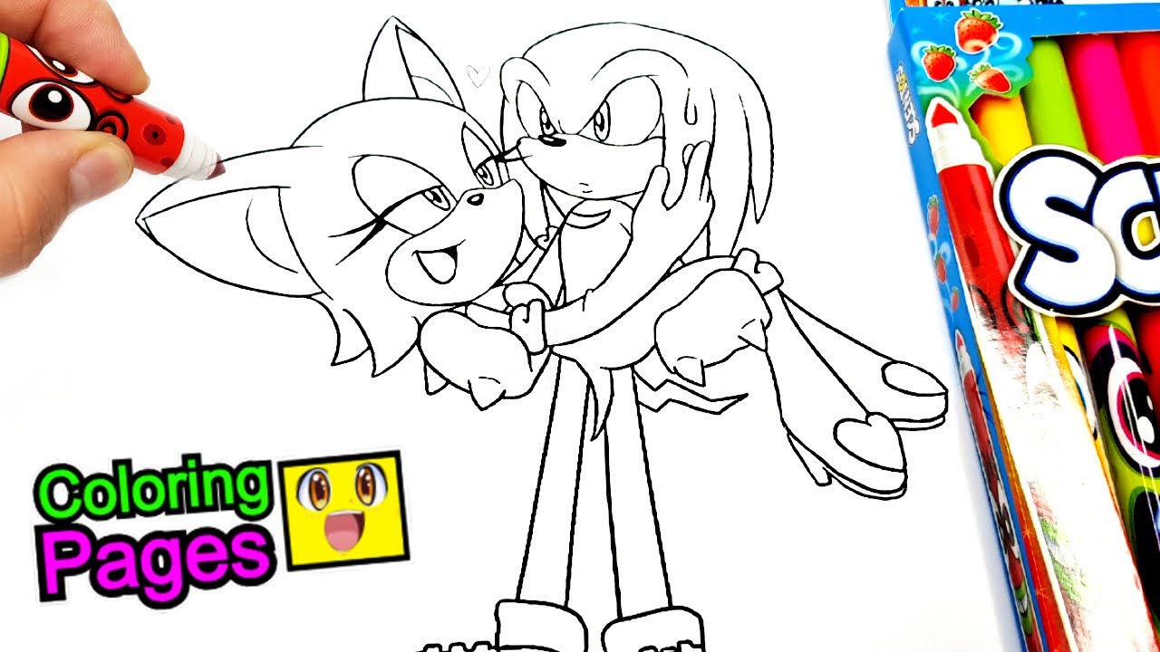 Rouge the Bat and Knuckles LOVE - Coloring Pages Brook Xiao - Fire (ft ...