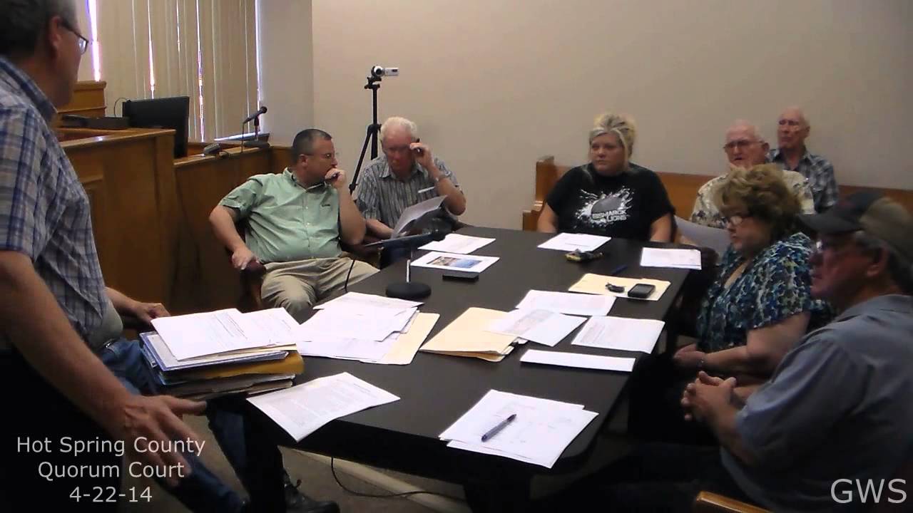 Hot Spring County Quorum Court 4-22-14 - YouTube