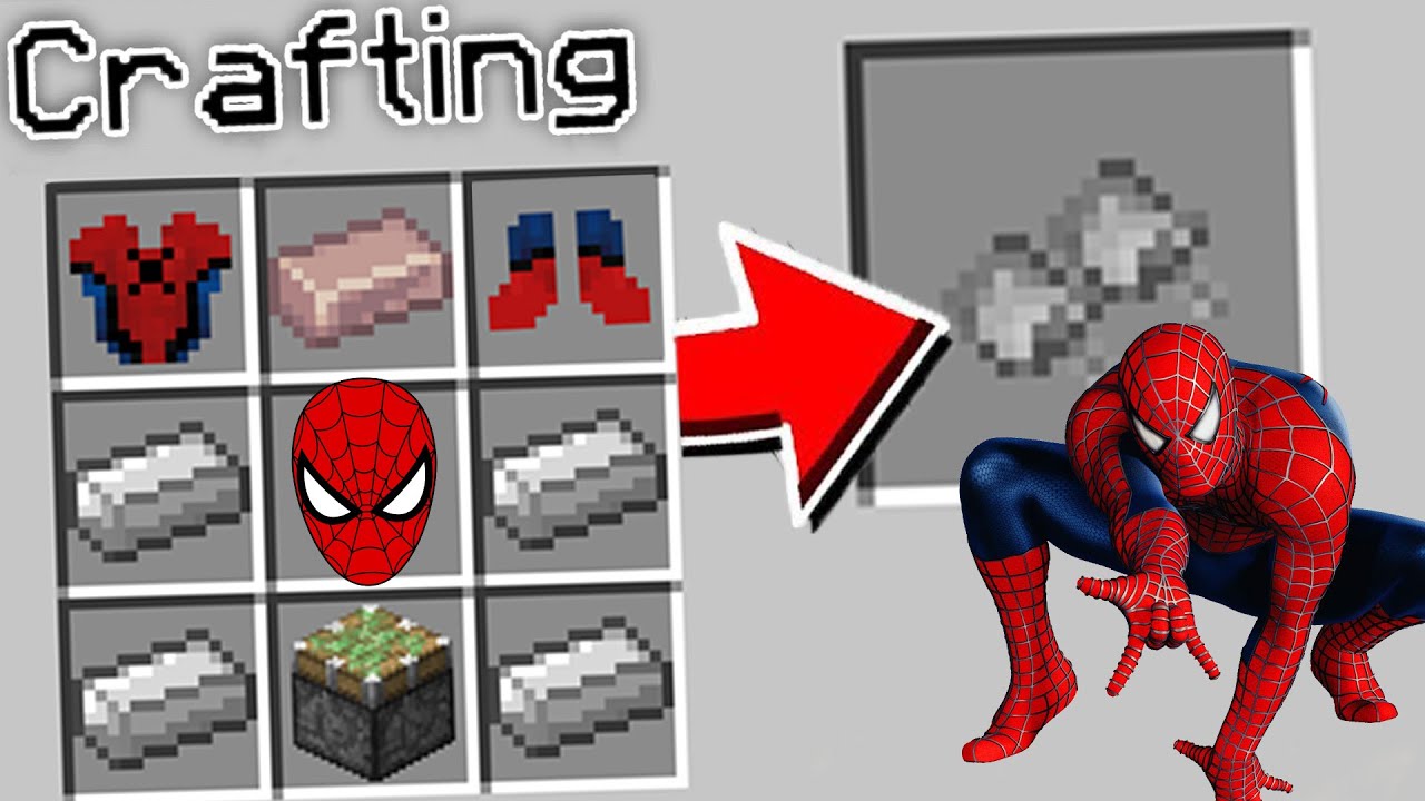 I CRAFTED REAL SPIDER MAN WEB SHOOTERS! | minecraft - YouTube