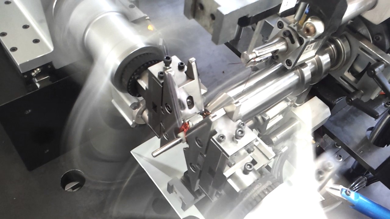 Automatic armature winder rotor winding machine - YouTube