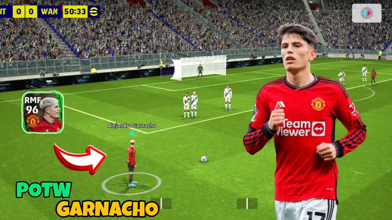 96 Rated POTW Garnacho is Special 🤩 Double Touch + Spedding || Potw ...