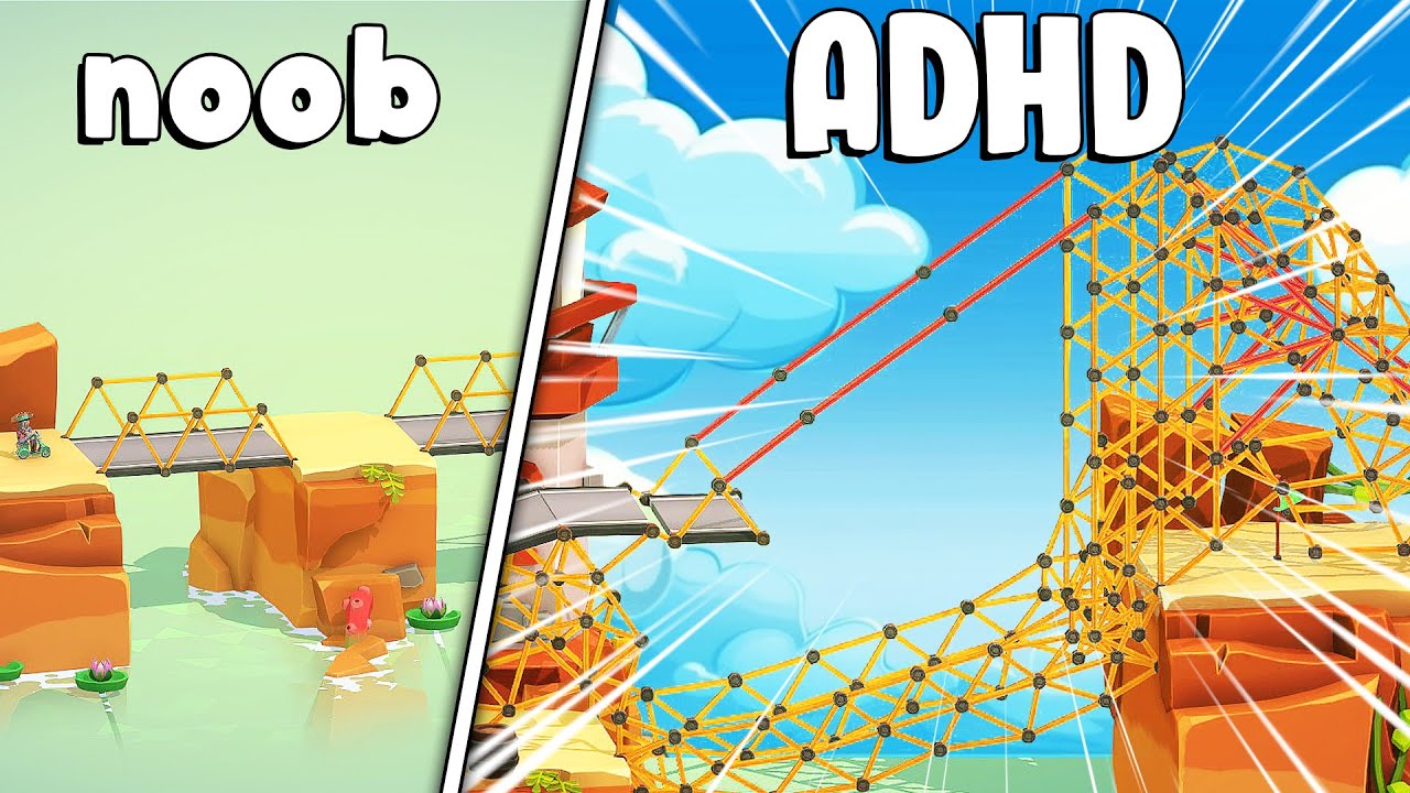 When You Let Someone With ADHD Design A Bridge... - Poly bridge 3 - YouTube