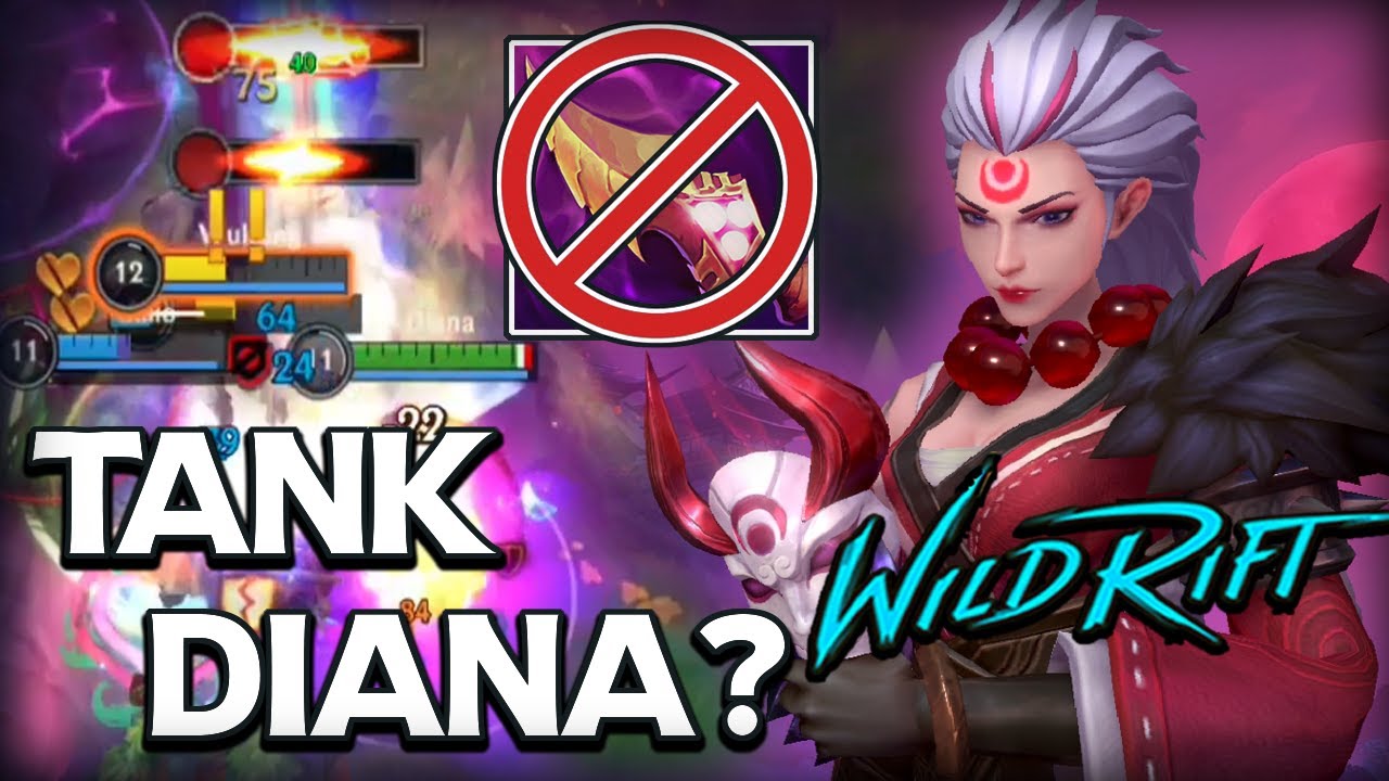 DIANA WITH TANK BUILD GOOD ? - BUILD & RUNES - WILD RIFT GAMEPLAY - YouTube