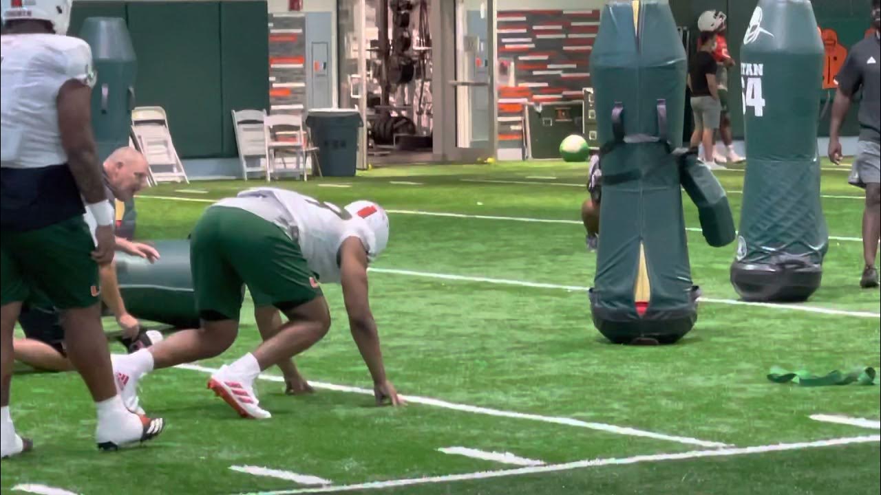 Miami Hurricanes Practice August 10 2021 Defensive Line Drills Youtube