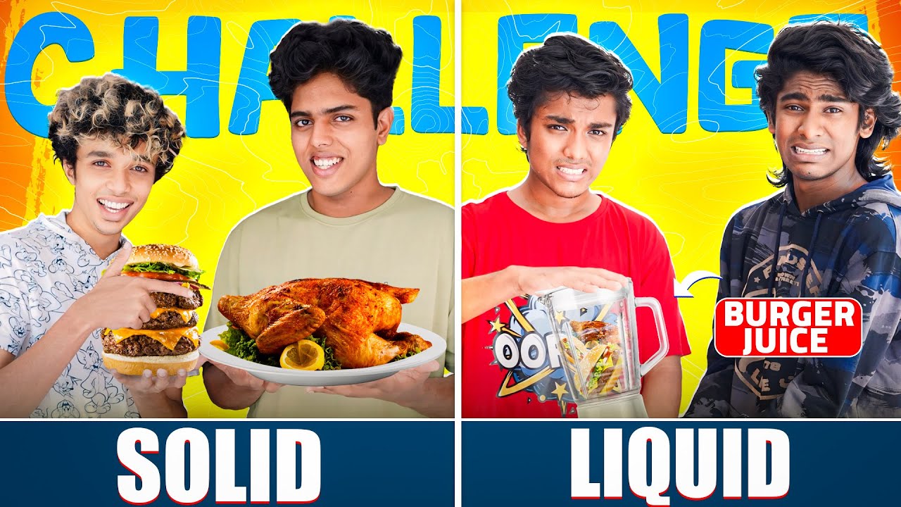 SOLID vs LIQUID Food Eating Challenge 😂 Last അടിയായി 😡 We Talks # ...