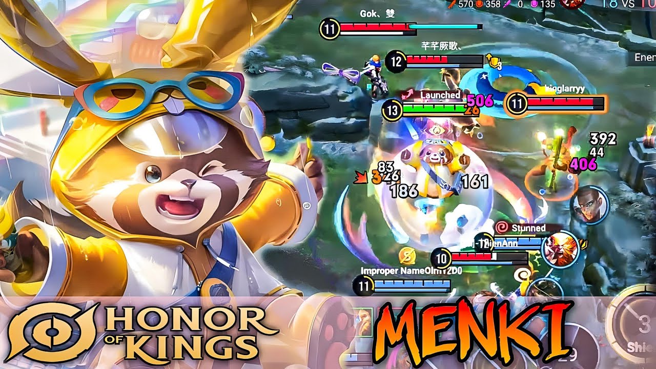 Honor of Kings ( MENKI ) Jungle Gameplay - BUFFED MENKI - Rain Play ...