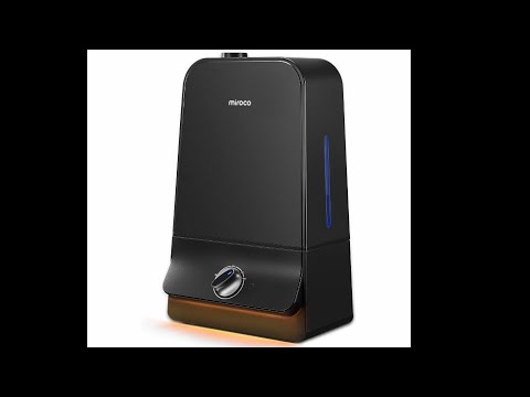 Miroco Cool Mist Humidifier, 26dB Ultra Quiet, 6L Ultrasonic ...