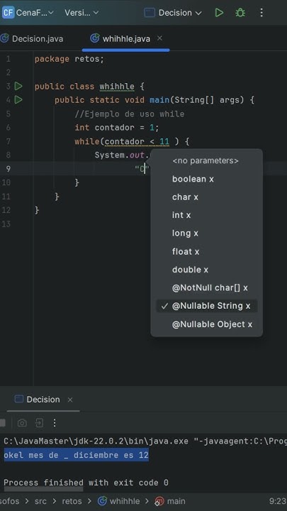 Hacer uso del bucle while - ejemplo sencillo #java #backend #developer ...