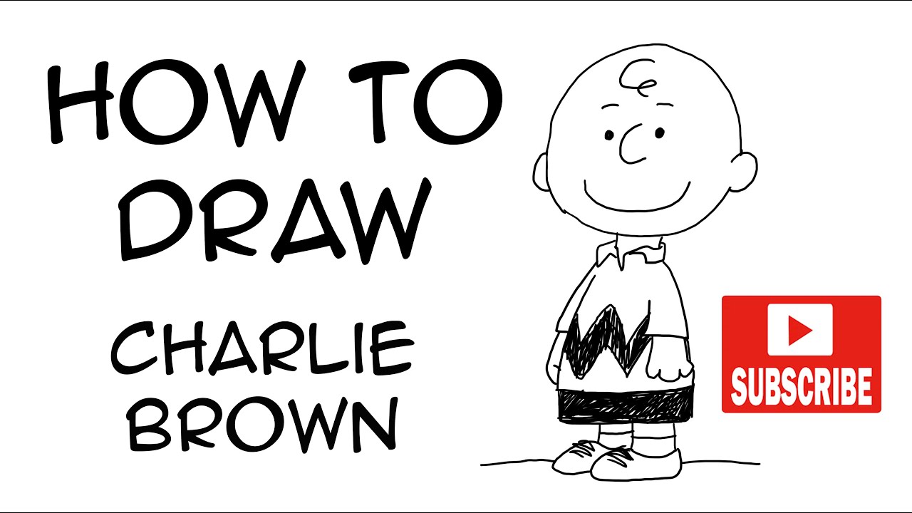 how to draw charlie brown - YouTube