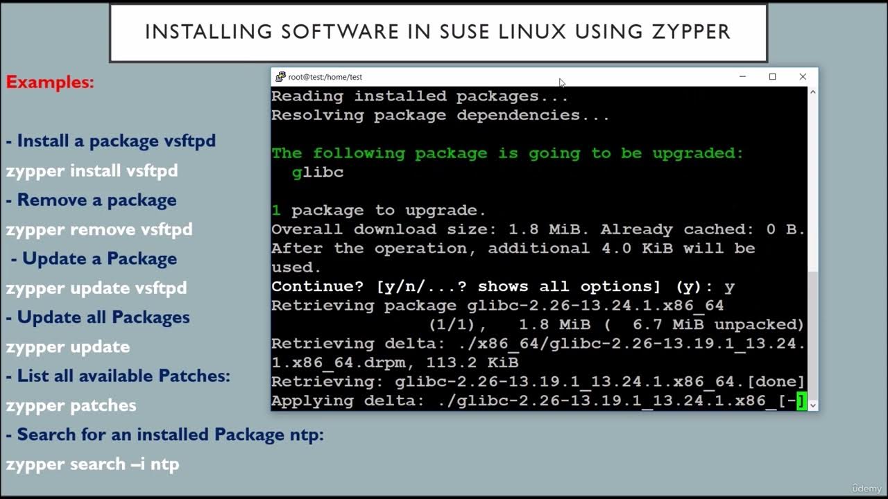 58 Installing Software in SUSE Linux using Zypper - YouTube